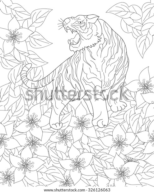 Japanese Design Coloring Page : image vectorielle de stock (libre de ...