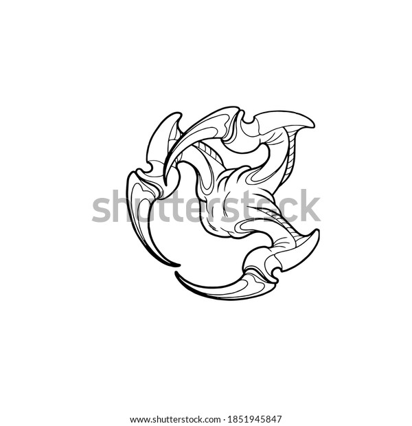 Japanese Dragon Claw Vector Illustration Stock Vector (Royalty Free ...