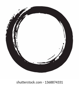 Japanese Enso Zen Circle Brush Paint Stock Vector (Royalty Free ...