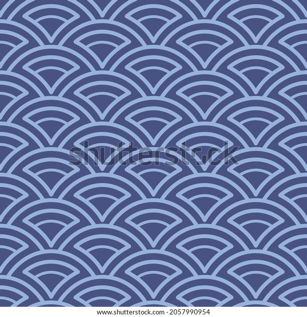 Japanese Fan Wave Vector Seamless Pattern Stock Vector (Royalty Free ...