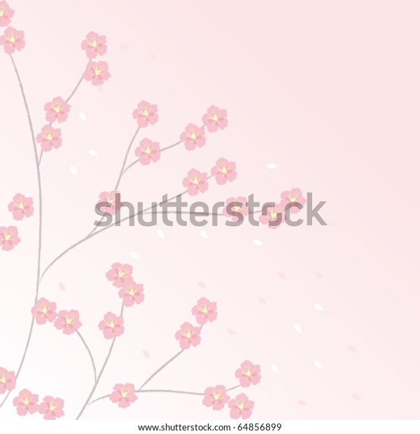 Japanese Flower Background Stock Vector (Royalty Free) 64856899 ...