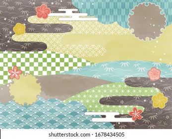 Japanese Frame Traditional Patterns Stock Vector (Royalty Free ...
