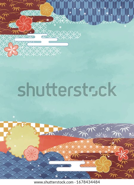 Japanese Frame Traditional Patterns Stock Vector (Royalty Free ...