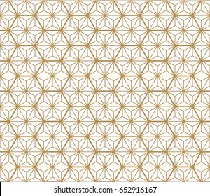 Japanese Gold Background Pattern Exquisitely Delicate Stock Vector ...