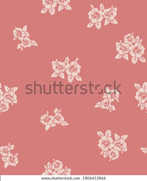 Japanese Hibiscus Vector Seamless Pattern Stock Vector (Royalty Free ...