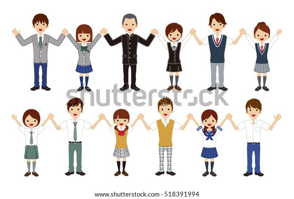 Immagine vettoriale stock 518391994 a tema Japanese High School ...