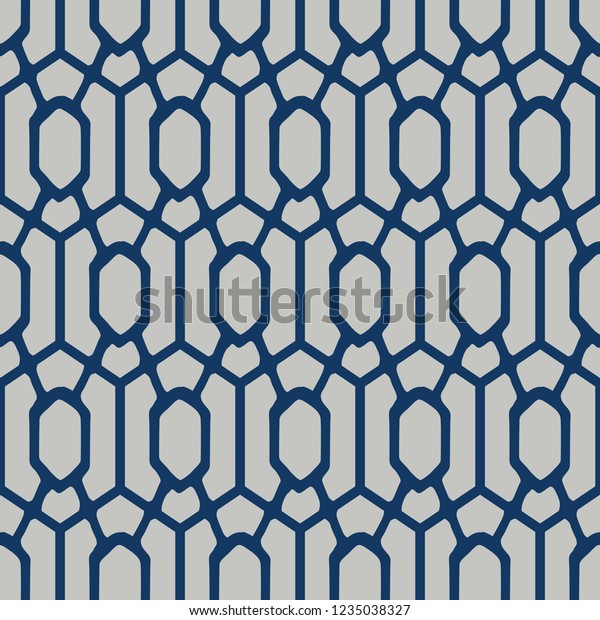 Japanese Indigo Hexagon Pattern Stock Vector (Royalty Free) 1235038327 ...