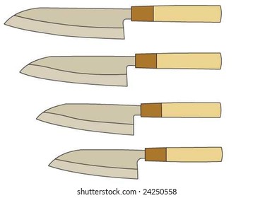 Japanese Knives Vector Art Stock Vector (Royalty Free) 24250558 ...