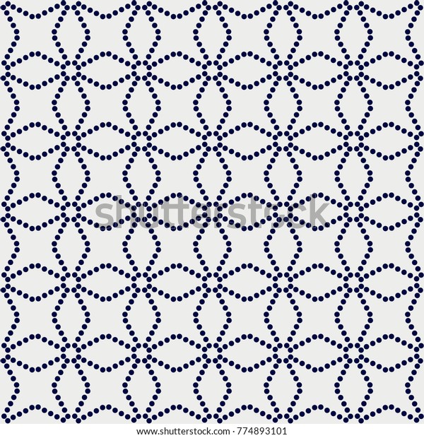 Japanese Motif Dotted Texture Seamless Pattern Stock Vector (Royalty ...