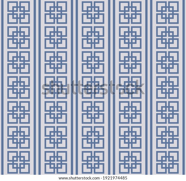 Japanese Overlap Square Stripe Vector Seamless Stock Vector (Royalty Free) 1921974485
