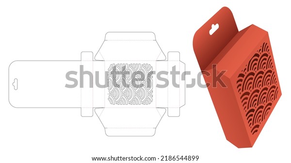 Japanese Packaging Box Die Cut Template: เวกเตอร์สต็อก (ปลอดค่า ...