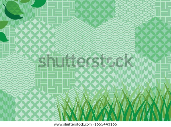 Japanese Pattern Frame Inspired By Early Stock Vector (Royalty Free ...