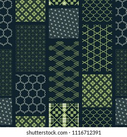 Japanese Pattern Vector Blue Green Line Stock Vector (Royalty Free ...
