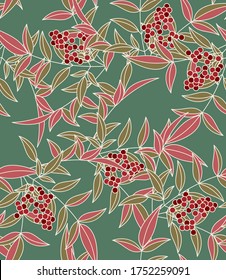 Japanese Patternbeautifully Shaped Leaf Graphic Patterns Stock Vector ...
