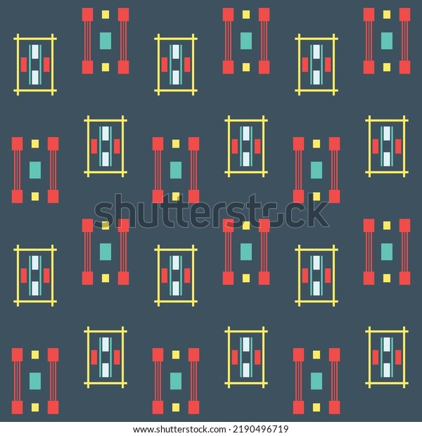 Japanese Rectangle Motif Vector Seamless Pattern Stock Vector (Royalty ...