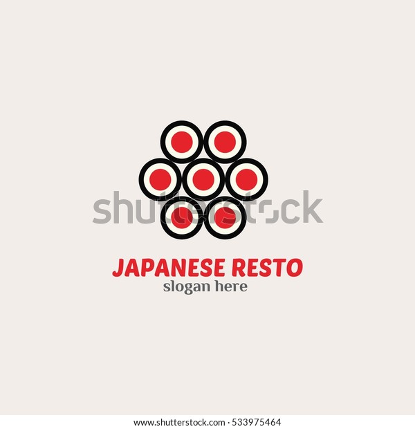 Japanese Restaurant Logo Design Template Vector Stock Vector (Royalty ...