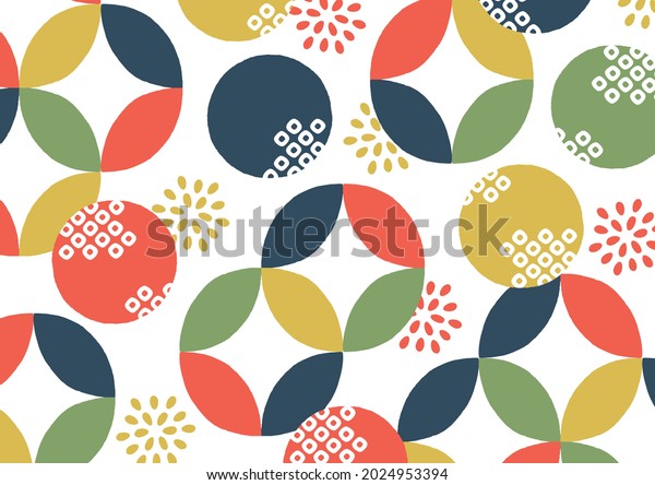 Japanese Retro Pop Pattern Like Autumn Stock Vector (Royalty Free ...