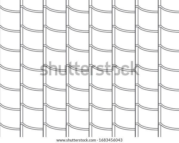 Japanese Roof Pattern Background Vector Stock Vector (Royalty Free ...
