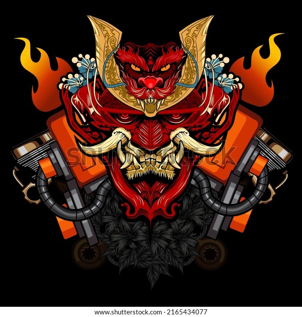 Japanese Samurai Cyborg Armor Vector 库存矢量图（免版税）2165434077 | Shutterstock