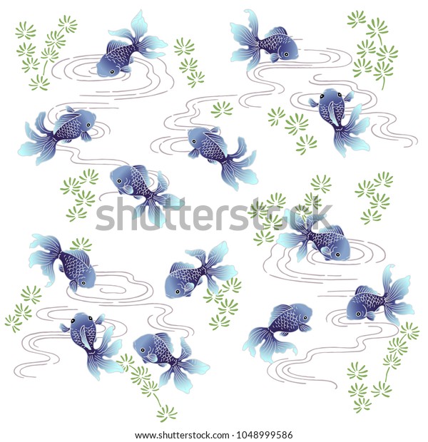 Japanese Style Fish Stock Vector (Royalty Free) 1048999586 | Shutterstock