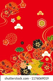 Japanese Japanese Style Gold Pattern Stock Vector (Royalty Free ...
