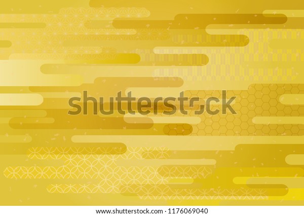 Japanese Japanese Style Gold Pattern Stock Vector (Royalty Free ...