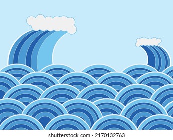 Japanese Style Sea Wave Pattern That Stock Vector (Royalty Free ...
