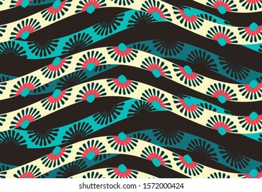 Japanese Style Seamless Pattern Ribbons Floating: เวกเตอร์สต็อก (ปลอด ...
