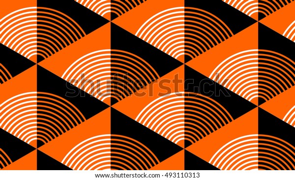 Japanese Style Seamless Pattern Triangles Fan Stock Vector (Royalty ...