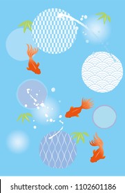 Japanese Summer Pattern Goldfish Stock Vector (Royalty Free) 1102601186 ...