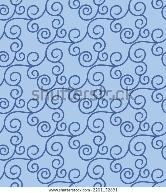 Japanese Swirl Wave Line Vector Seamless Stock Vector (Royalty Free ...