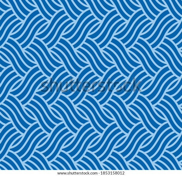 Japanese Swirl Wave Vector Seamless Pattern Stock Vector (Royalty Free ...