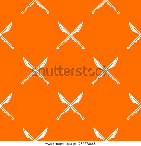 Japanese Tanto Daggers Pattern Repeat Seamless Stock Vector (Royalty ...