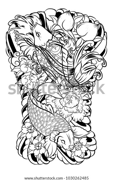 Japanese Tattoo Design Full Back Body Stock Vector (Royalty Free ...