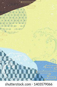 Japanese Template Vector Geometric Background Japanese Stock Vector ...