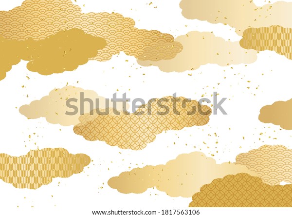 Japanese Traditional Pattern Gold Cloud Stock Vector (Royalty Free ...