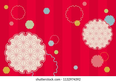 Japanese Traditional Pattern Snowflake Background Stock Vector (Royalty ...