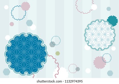 Japanese Traditional Pattern Snowflake Background Stock Vector (Royalty ...