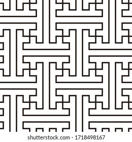 Japanese Traditional Pattern Square Block Pattern Stock Vector (Royalty ...