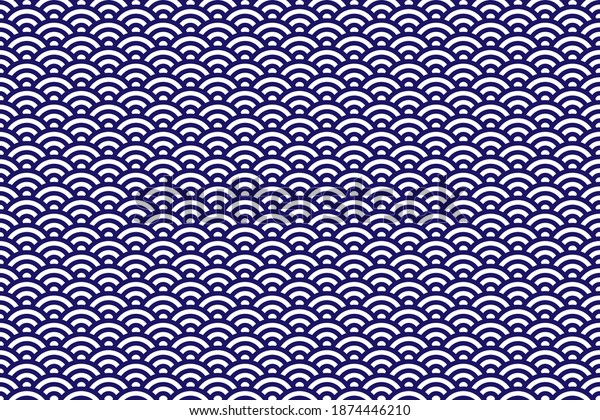 Japanese Traditional Wave Pattern Seigaiha Stock Vector (Royalty Free ...