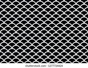 Japanese Wave Seamless Pattern Background Vector Stock Vector (Royalty ...