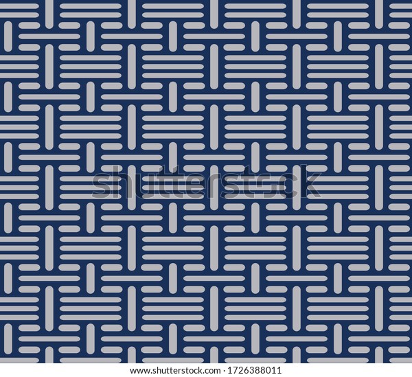 Japanese Weaving Line Vector Seamless Pattern Stock Vector (Royalty ...