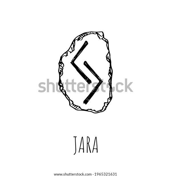Jara Rune Written On Stone Vector Stock Vector (Royalty Free ...