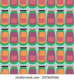 Jars Rustic Home Canning New Seamless Stock Vector (Royalty Free ...