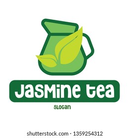 Jasmine Tea Logo Template Vector Illustration Stock Vector (Royalty ...