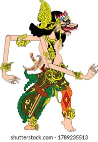 Wayang Sarpakenaka Character Indonesian Traditional Shadow: เวกเตอร์ ...