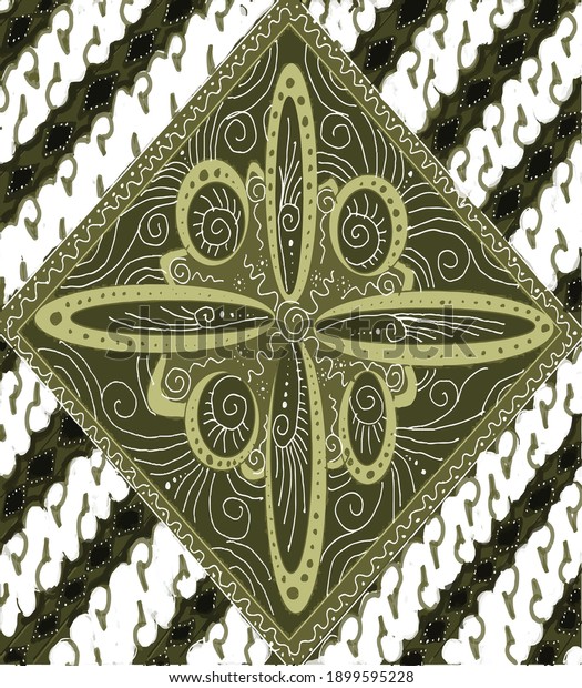 Javanese Traditional Batik Motif Which Pride: เวกเตอร์สต็อก (ปลอดค่า ...