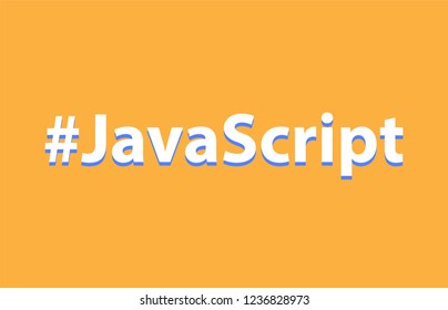 Javascript Programming Language On Orange Background Stock Vector ...