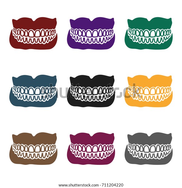 Jaw Icon Black Style Isolated On Stock Vector (Royalty Free) 711204220