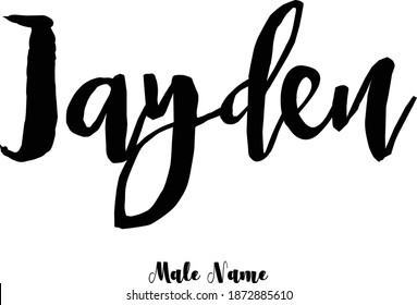 Jaydenmale Name Bold Cursive Calligraphy Typeface Stock Vector (Royalty ...